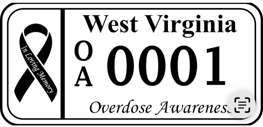 'You are not alone' - West Virginia 'Overdose Awareness' license plates ...