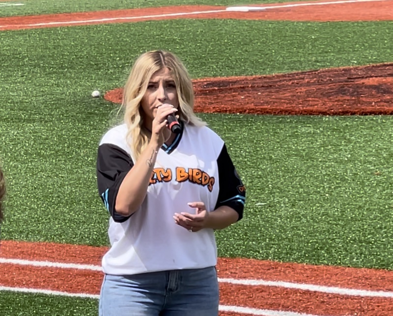 Two days after CMT video premiere, Kate Boytek performs national anthem ...